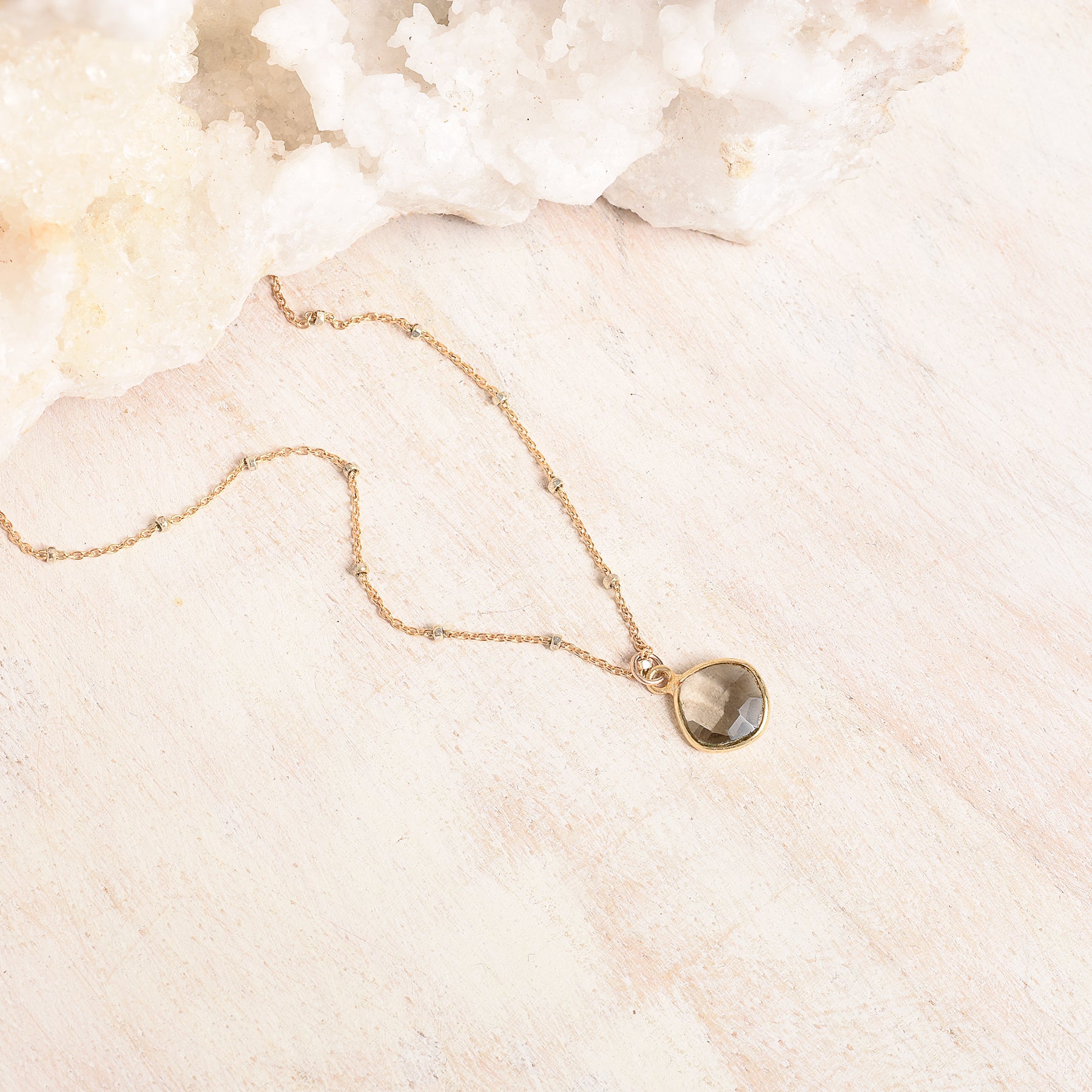 The Simone Necklace, Smoky Quartz Pendant, Mixed Metal Jewelry ...