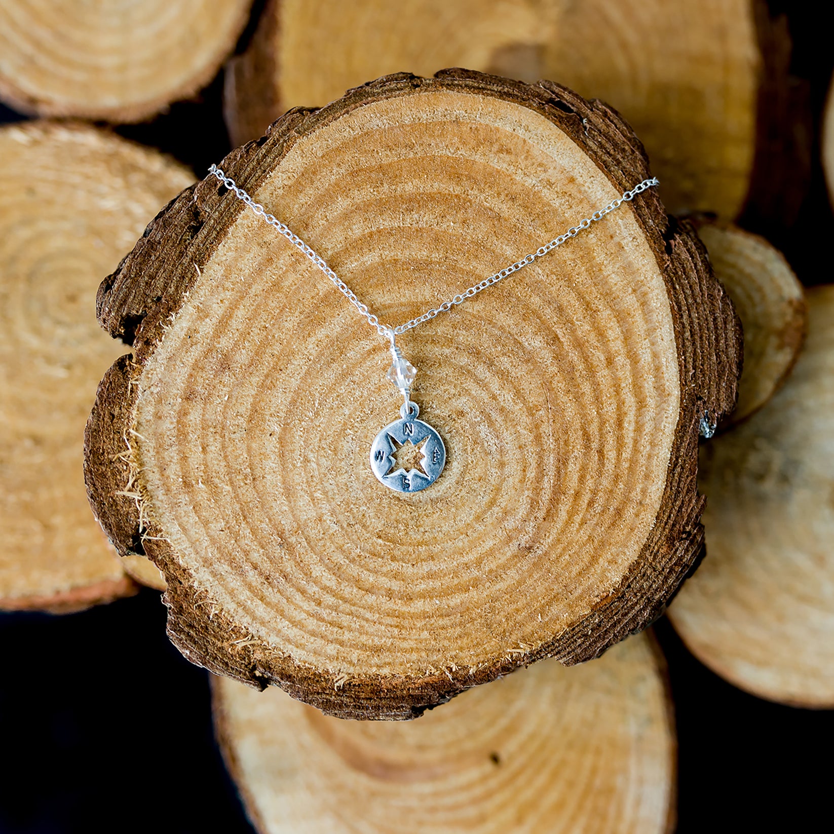 Nautical Compass Necklace, Sterling Silver Jewelry, Gift Ideas for Her ...