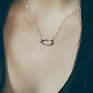 Sparkly Silver Pendant Necklace